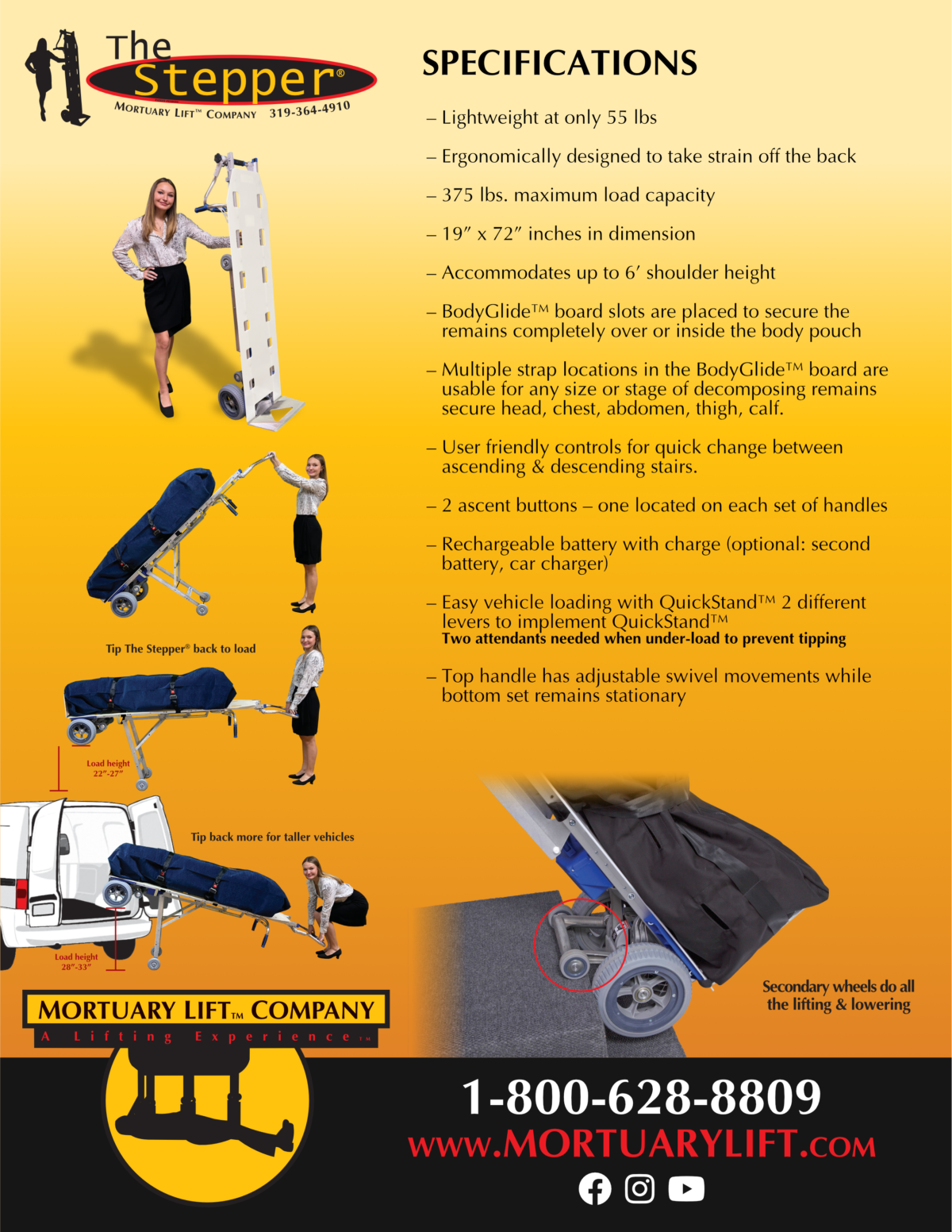 Flyers and Catalogs | Mortuary Lift Company